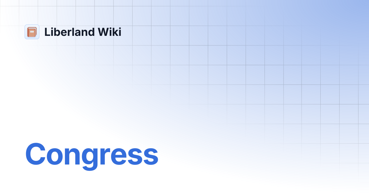 Congress | Liberland Wiki